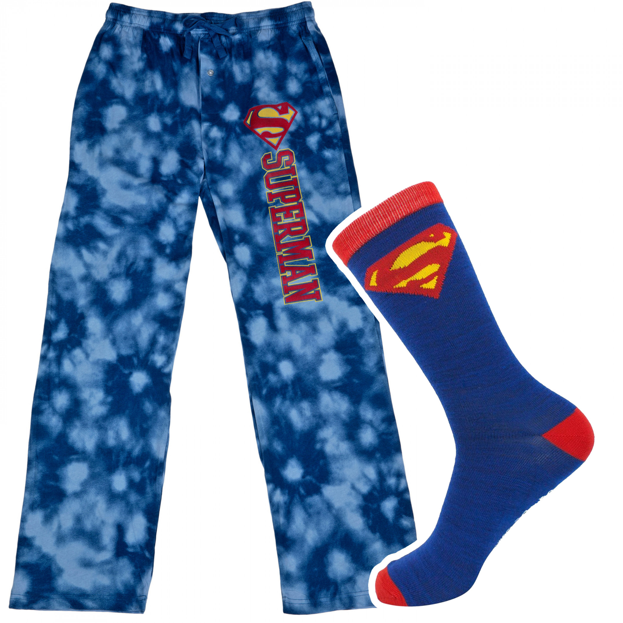 Product image 0 for Superman Blue Sleep Pants and Socks Bundle