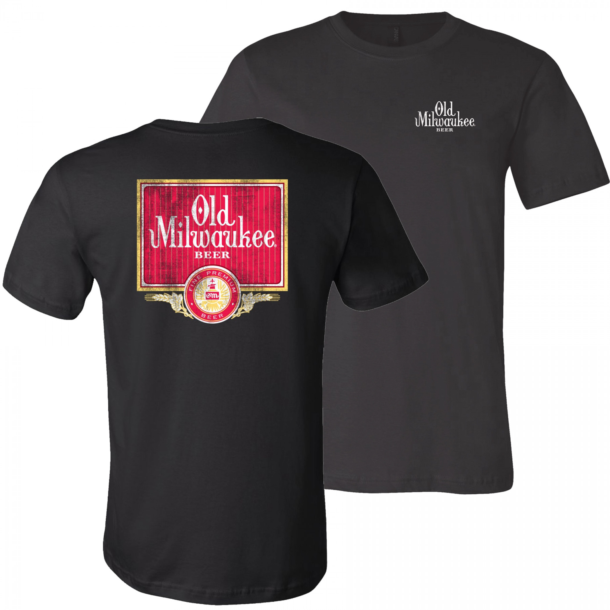 Product image 0 for Old Milwaukee Logo with Label Print Rear T-Shirt