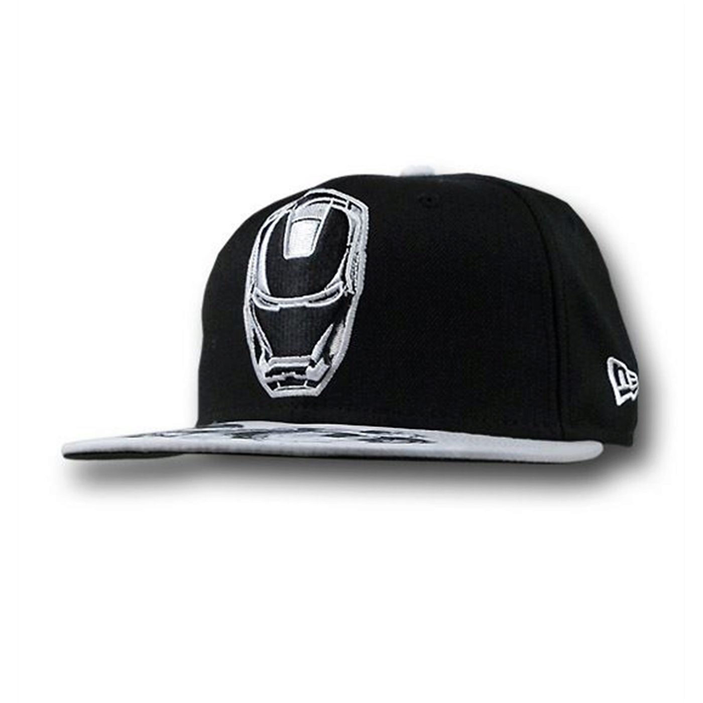 Product image 0 for Iron Man 59Fifty Black White Flat Bill Cap