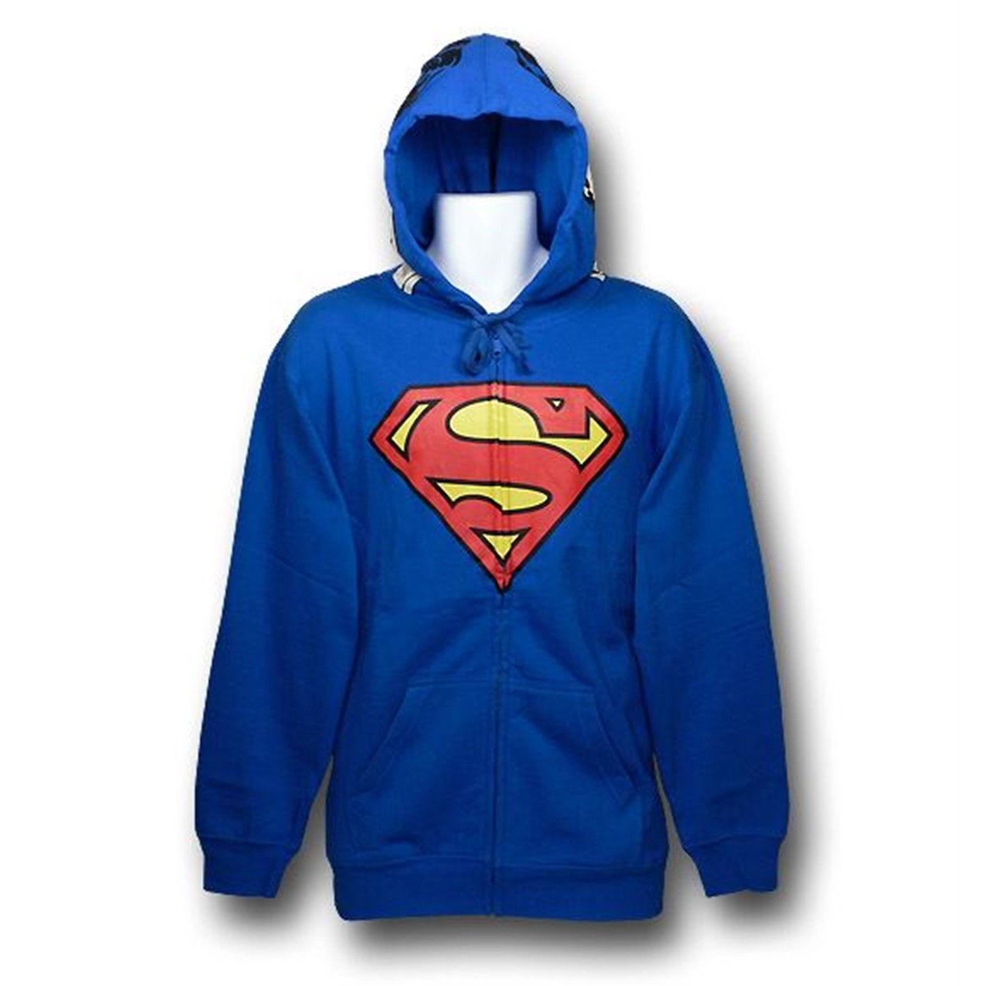 Product image 0 for Superman Costume Side Glance Zip-Up Hoodie