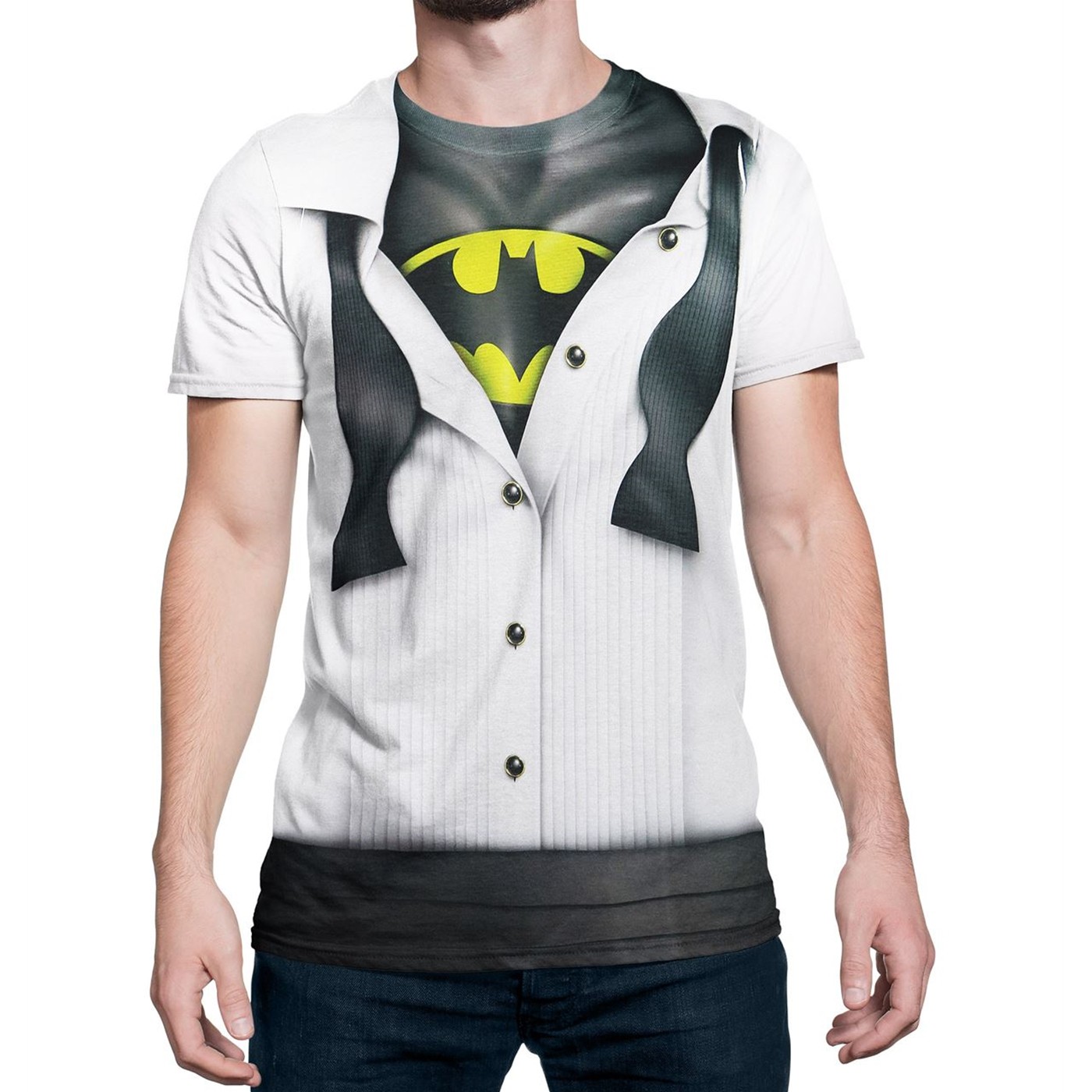 Product image 0 for Batman Tuxedo Costume Reveal Sublimated T-Shirt