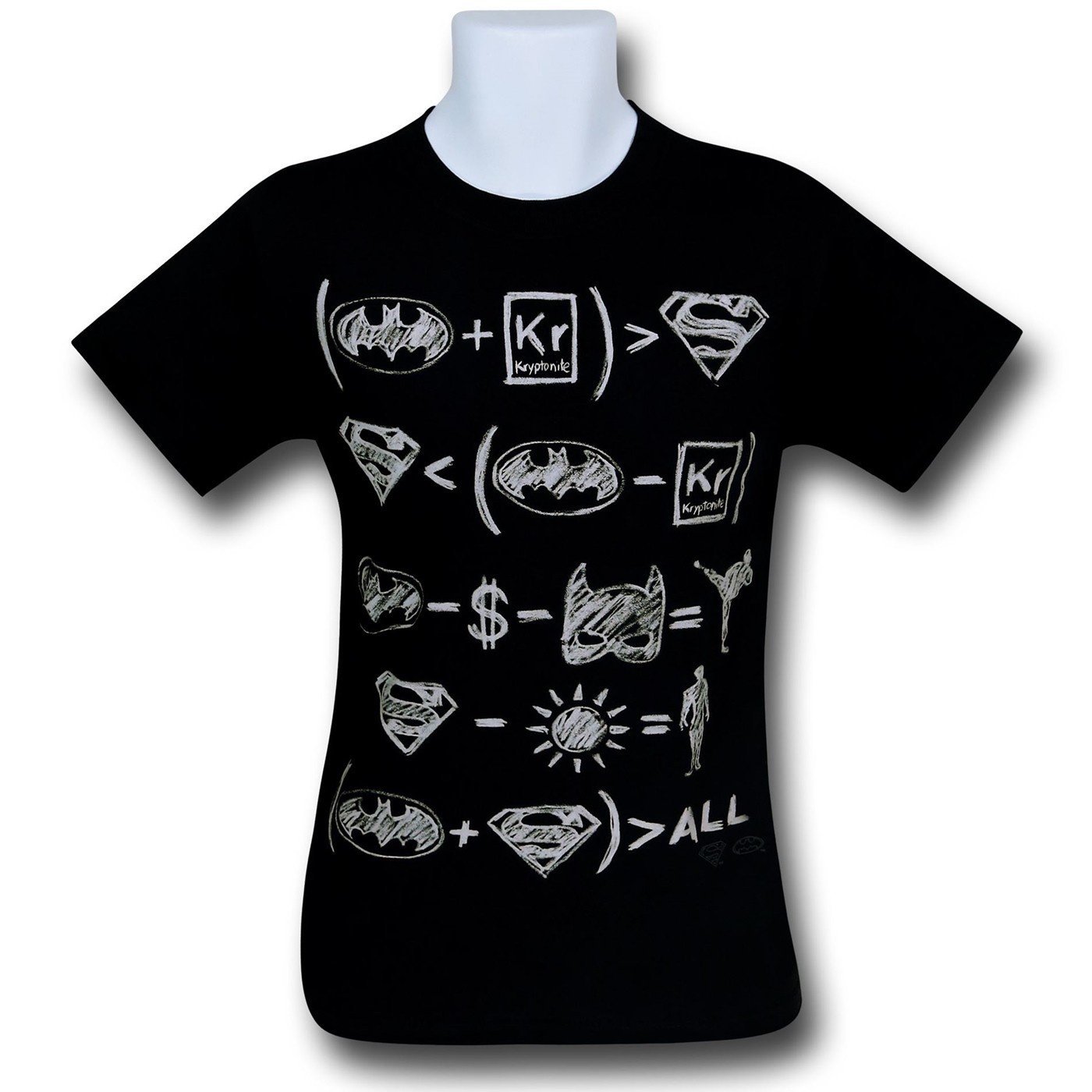 Product image 0 for Batman Superman Hero Equations T-Shirt