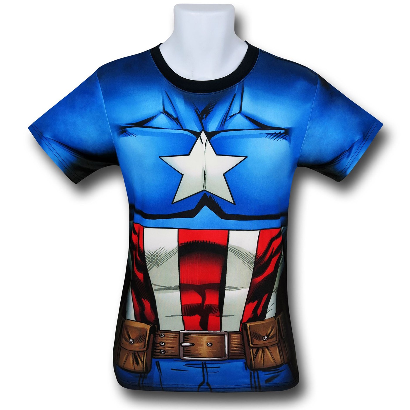 Product image 0 for Captain America Sublimated Costume Fitness T-Shirt