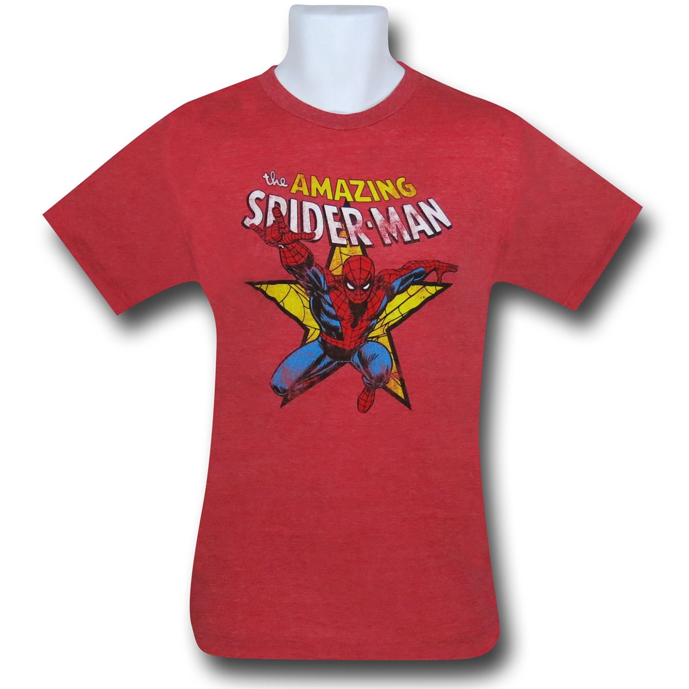 Product image 0 for Spider-Man Red Heather Star (30 Single) T-Shirt