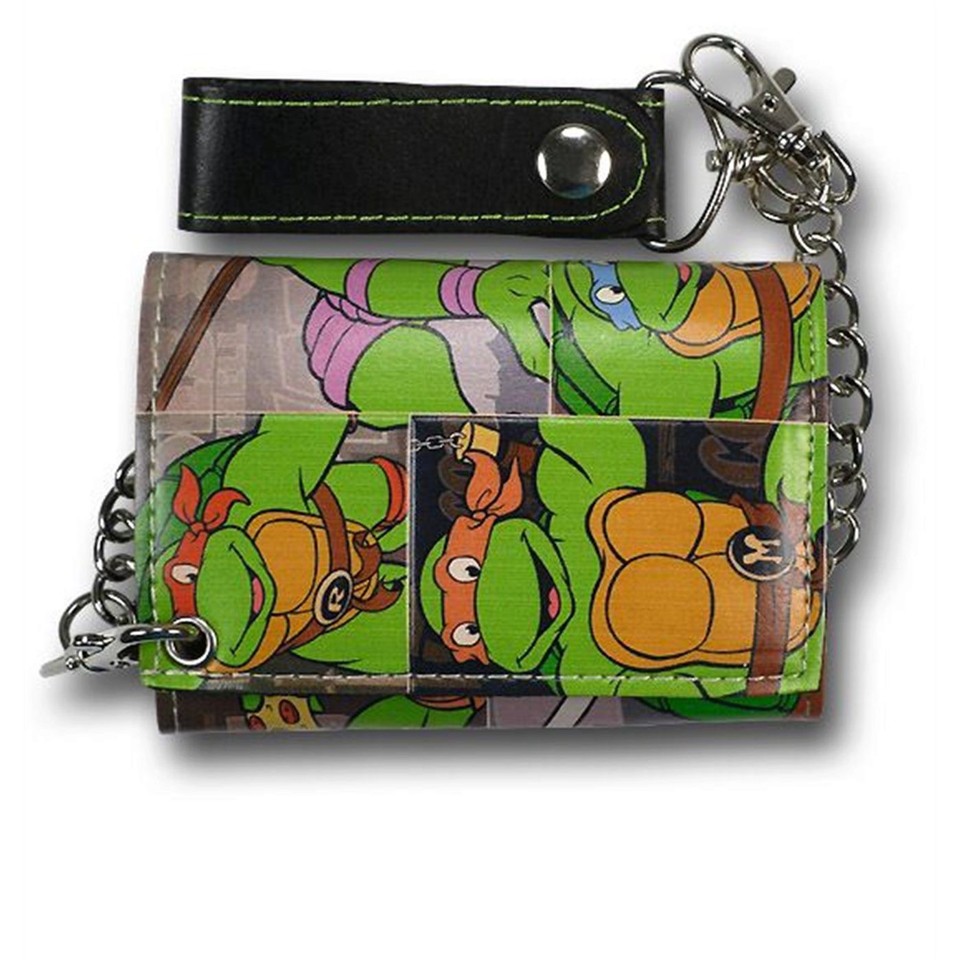 Product image 0 for TMNT Panel Art Leather Wallet with Chain