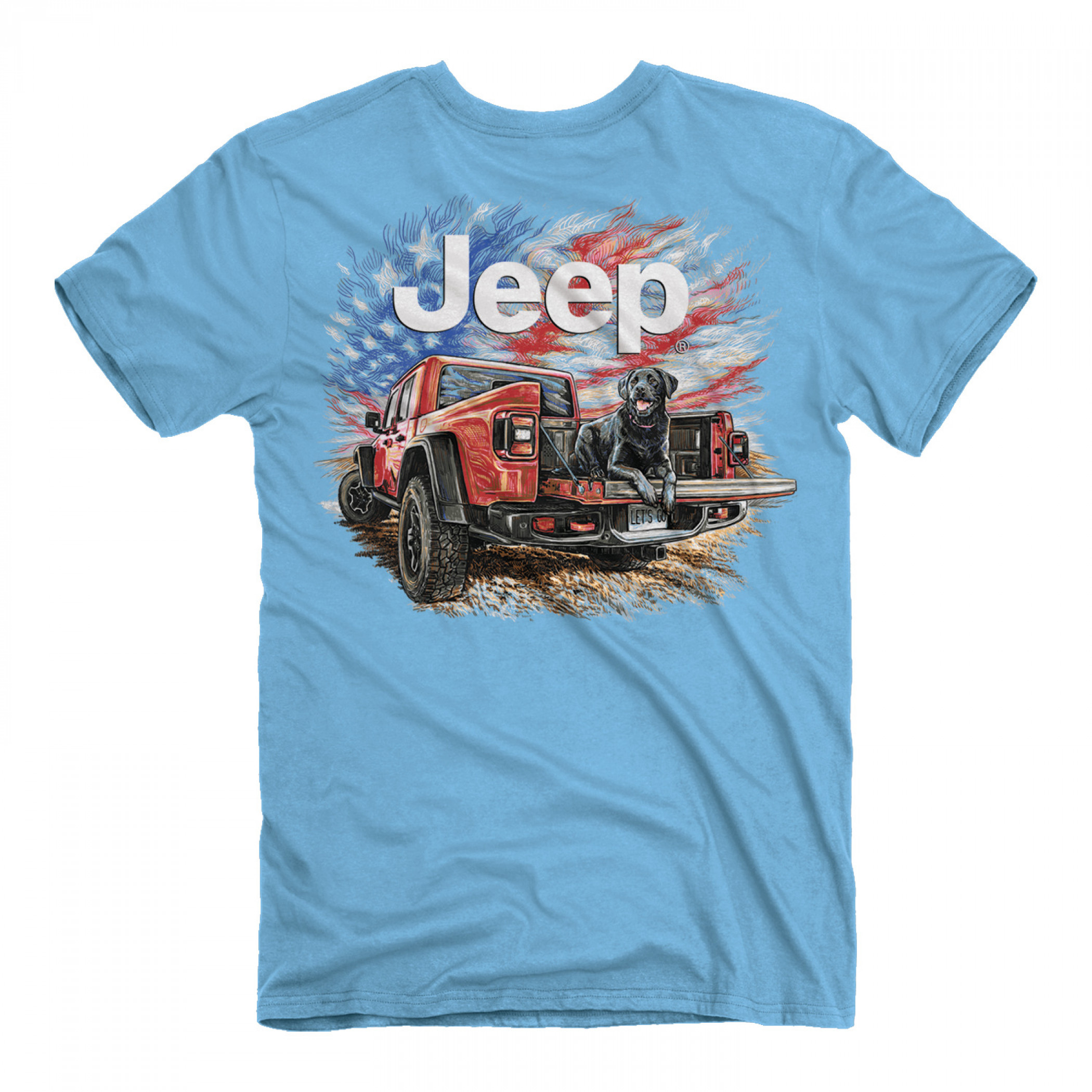 Product image 0 for Jeep American Lab Front and Back Print T-Shirt