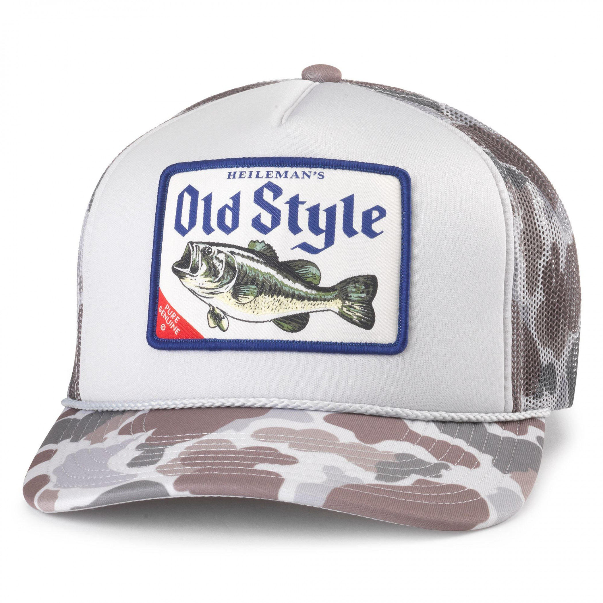 Product image 0 for Heileman's Old Style Bass Trophy Camo Trucker Hat