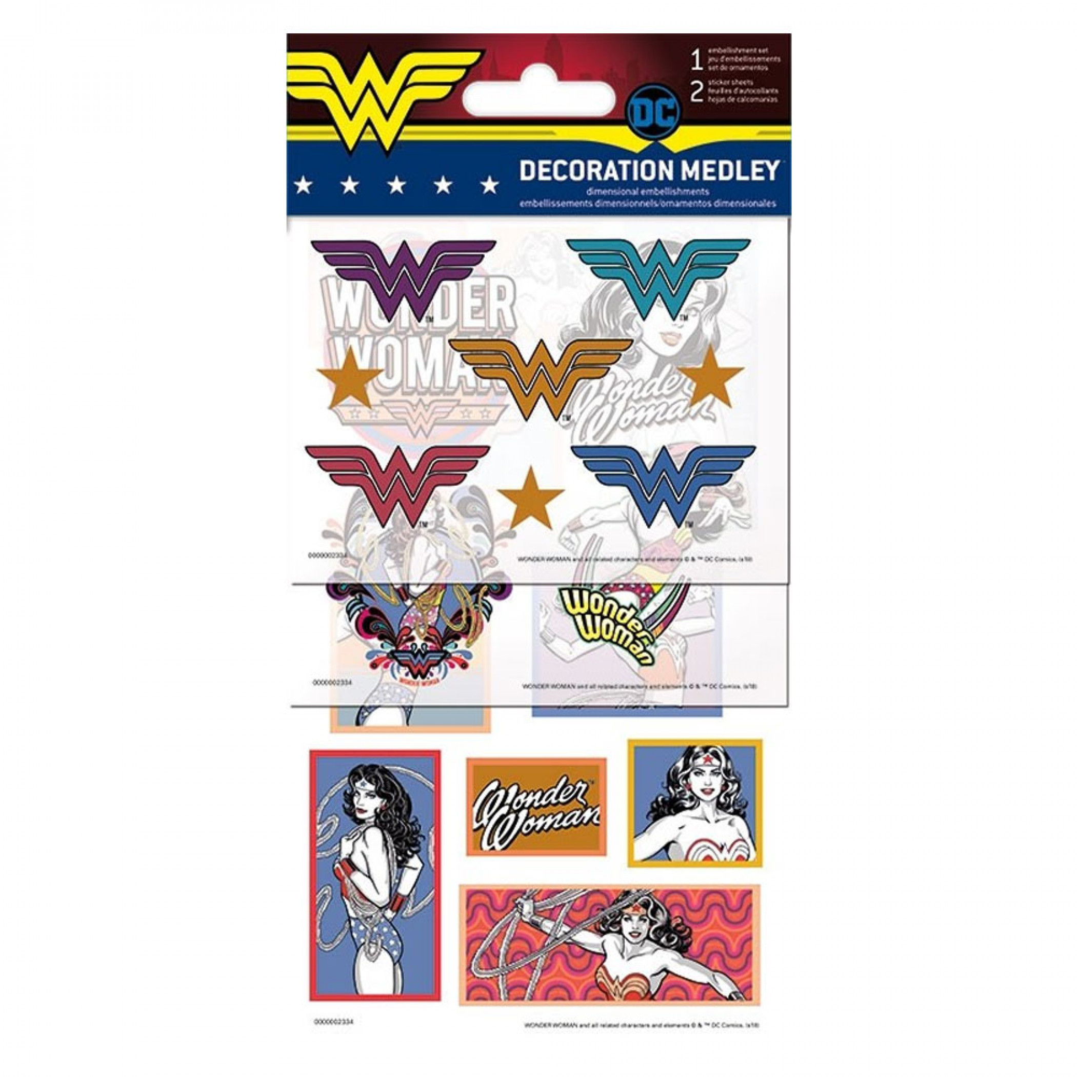 Product image 0 for Wonder Woman Decoration Sticker Set