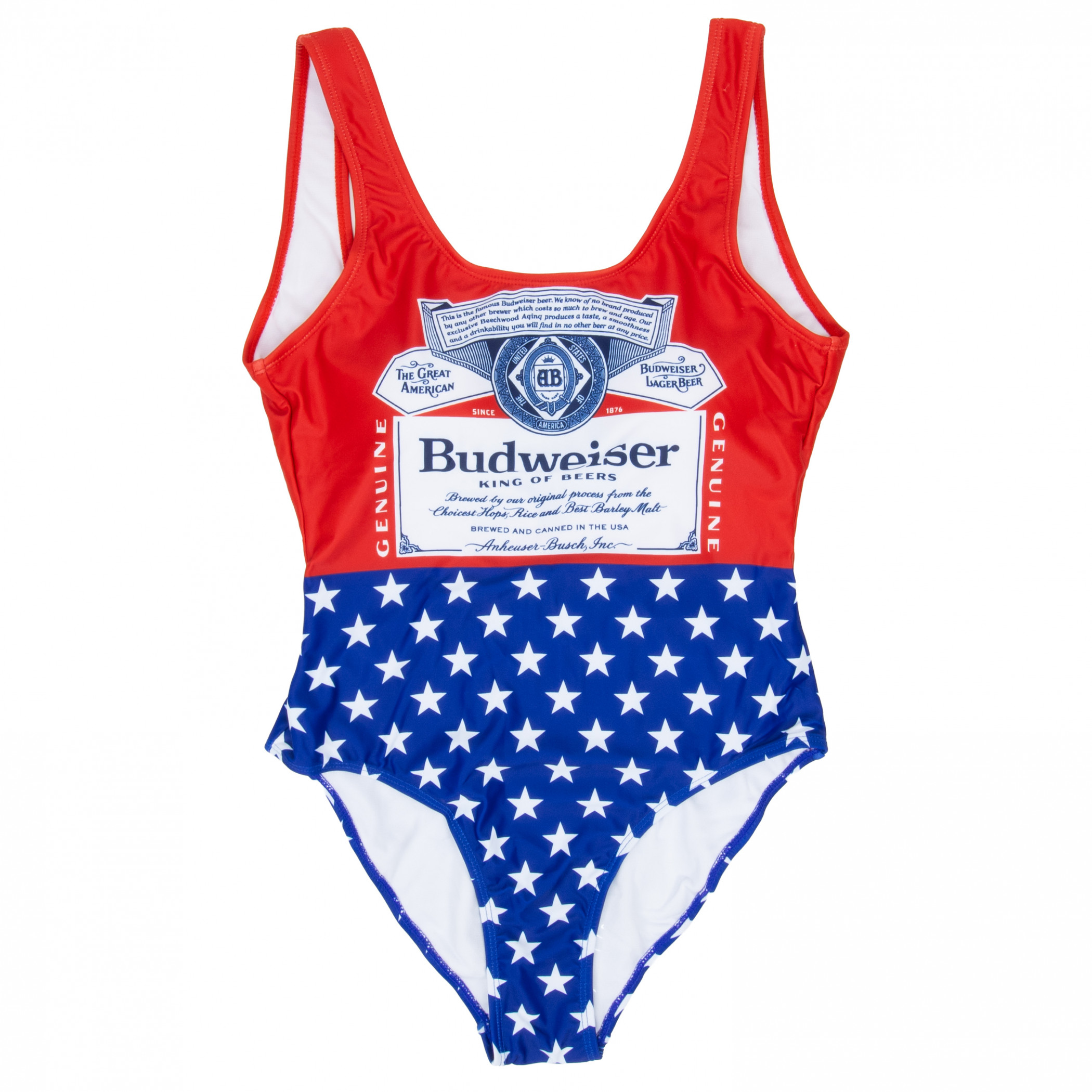 Product image 0 for Budweiser Bottle Label and Stars Women's One-Piece ...
