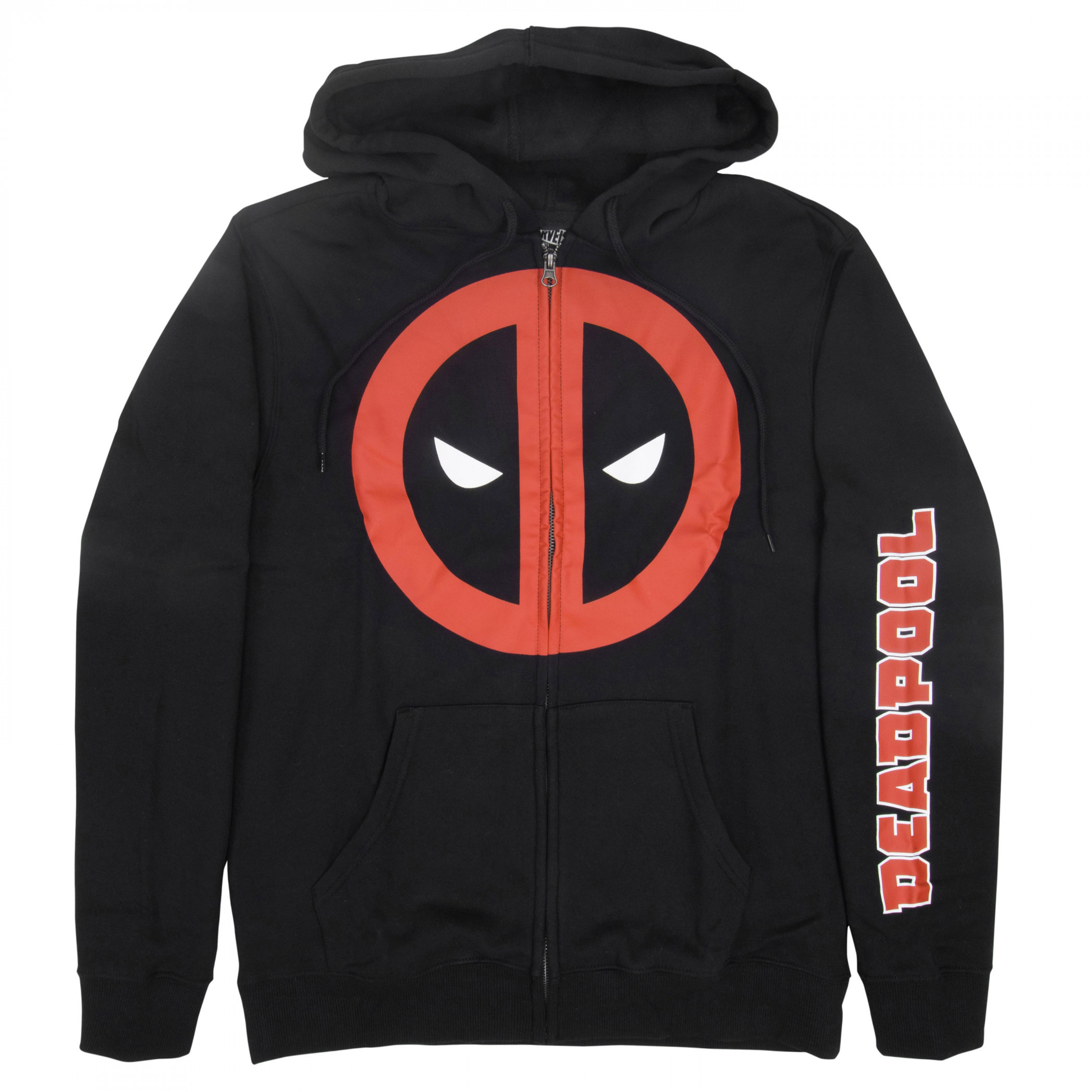 Product image 0 for Deadpool Classic Logo Zip-Up Hoodie with Sleeve Print