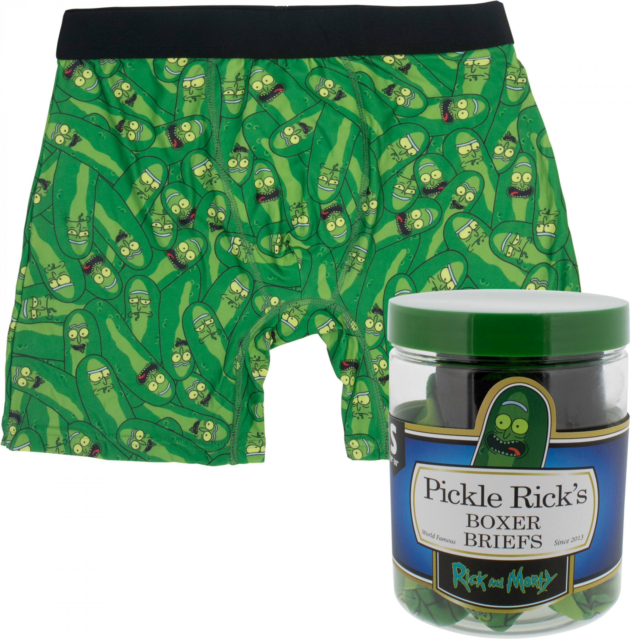 Product image 0 for Rick and Morty Pickle Rick Collage Men's Boxer ...