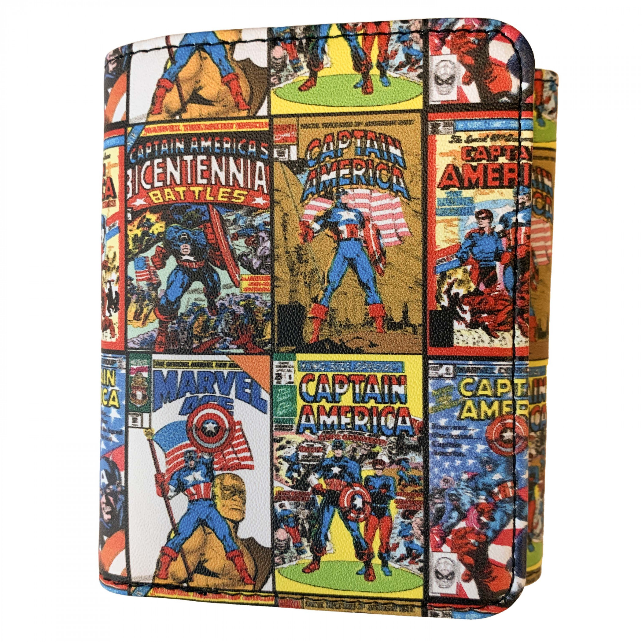 Product image 0 for Captain America Greatest Comic Covers Trifold Wallet