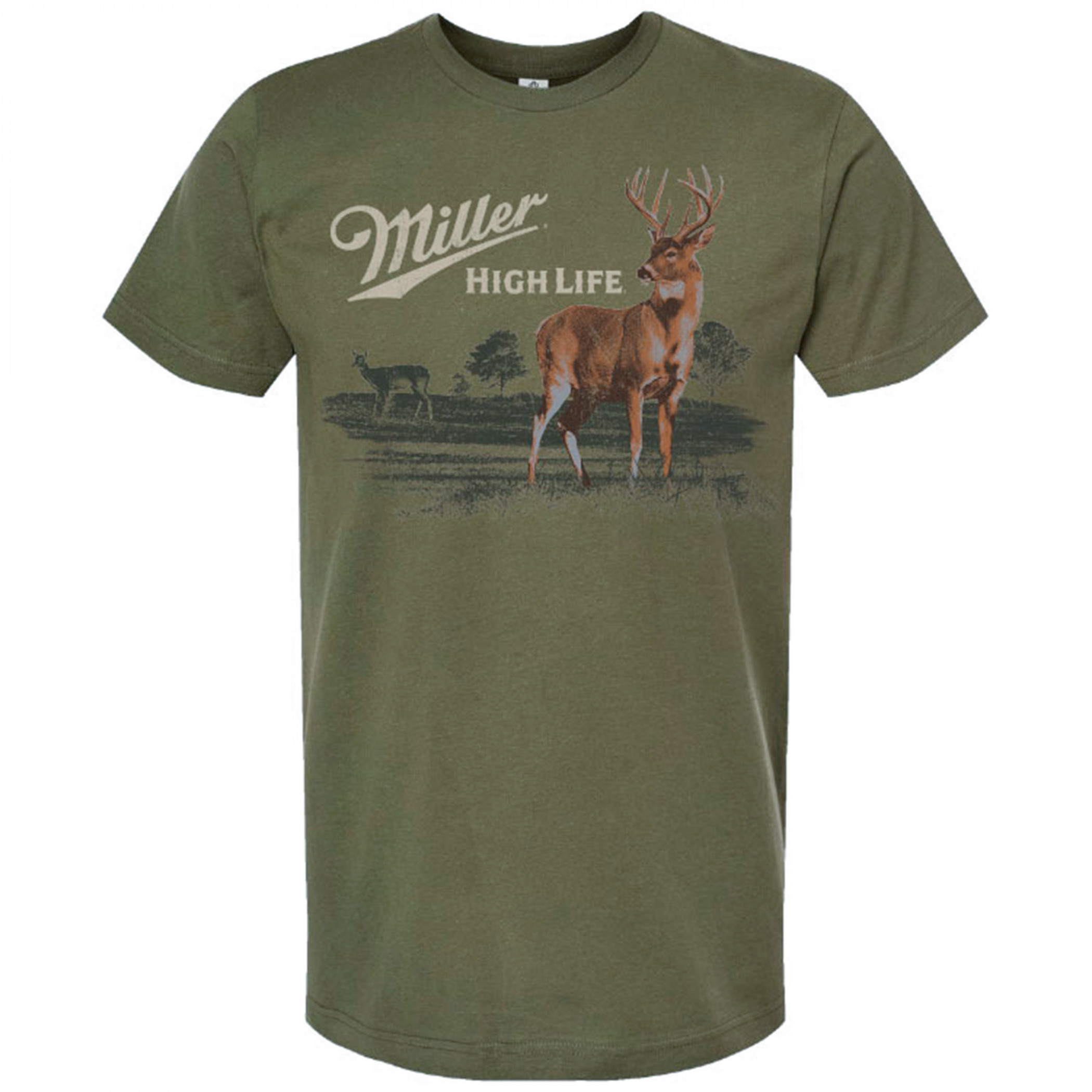 Product image 0 for Miller High Life Wildlife Deer Green Colorway T-Shirt