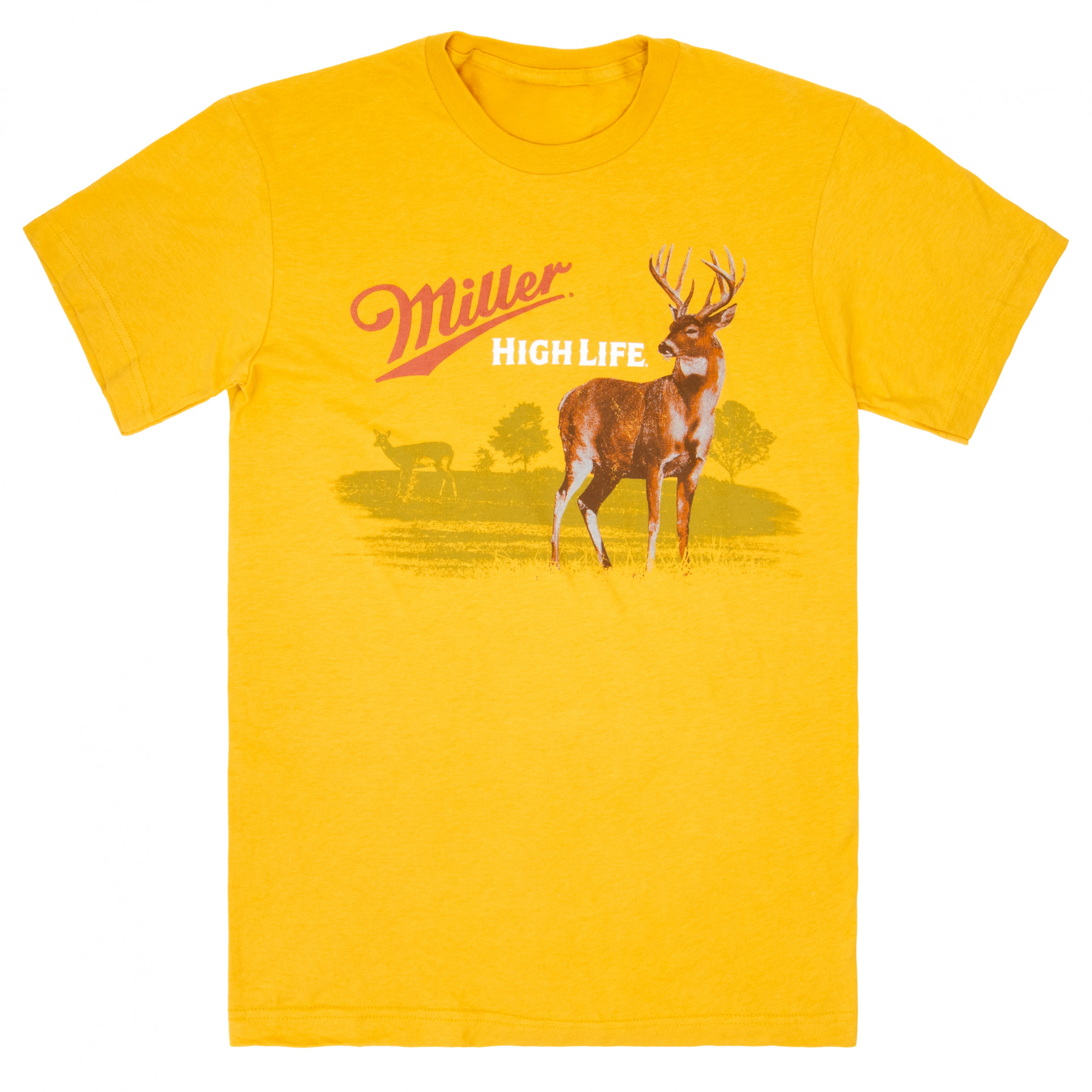 Product image 0 for Miller High Life Wildlife Deer Yellow Colorway T-Shirt