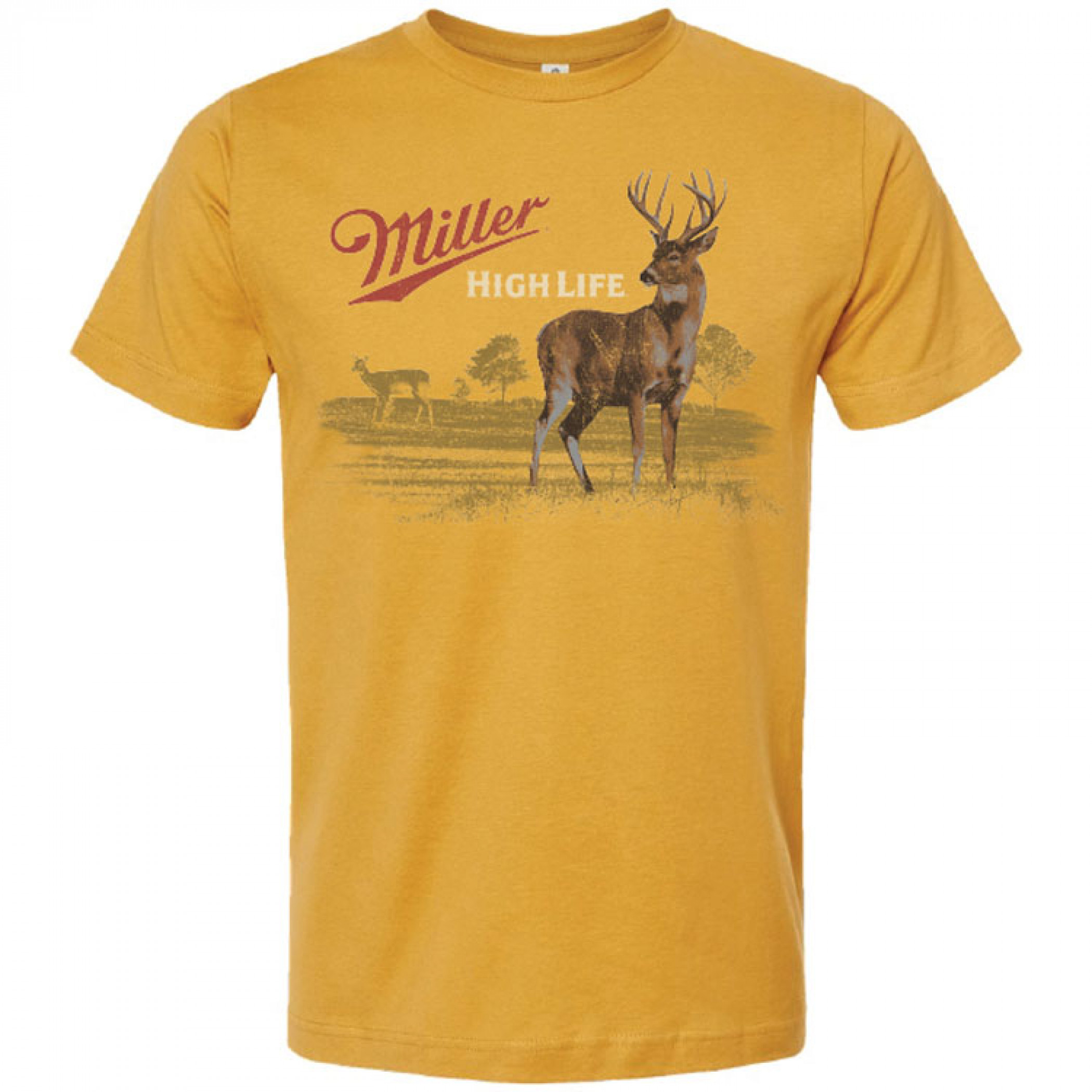 Product image 0 for Miller High Life Wildlife Deer Yellow Colorway T-Shirt