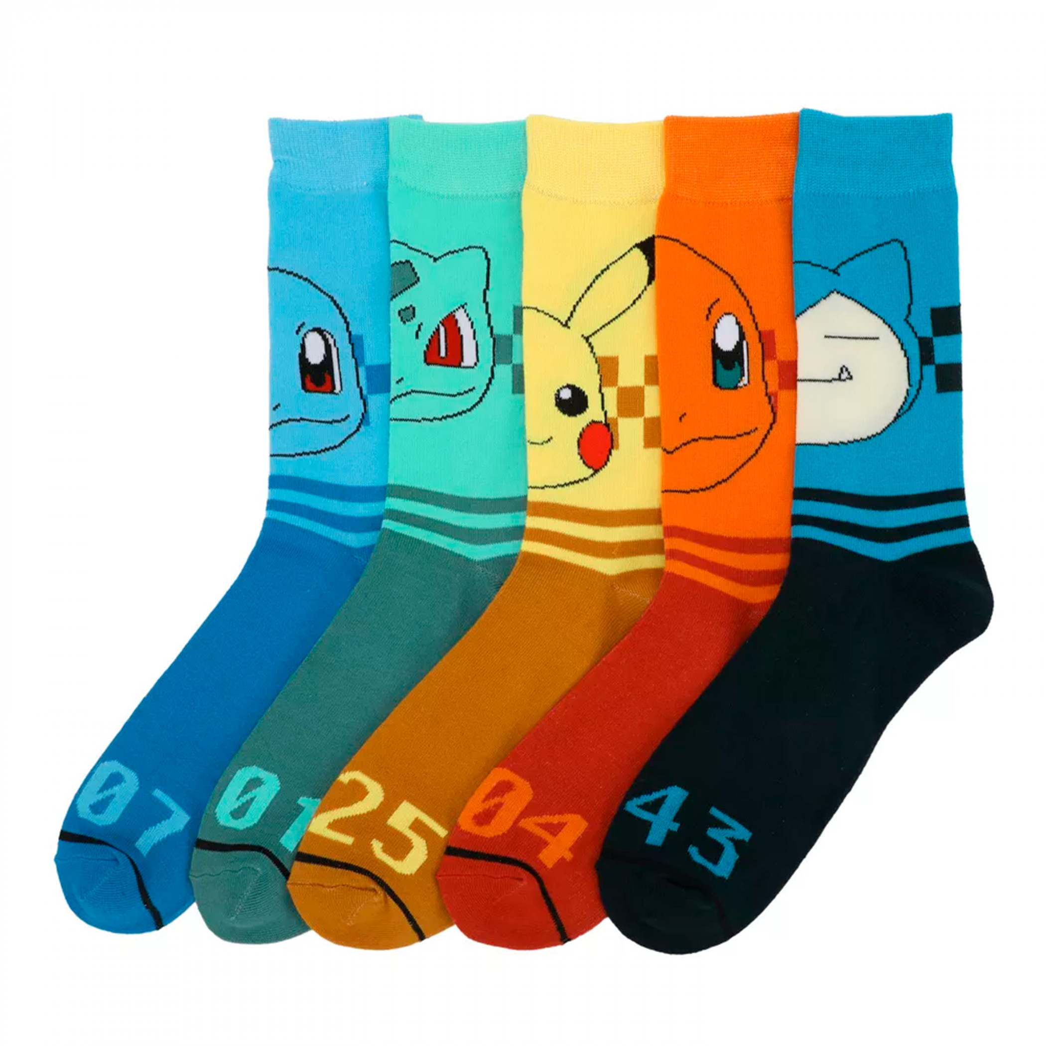 Product image 0 for Pokémon Characters 5 Pair Crew Socks