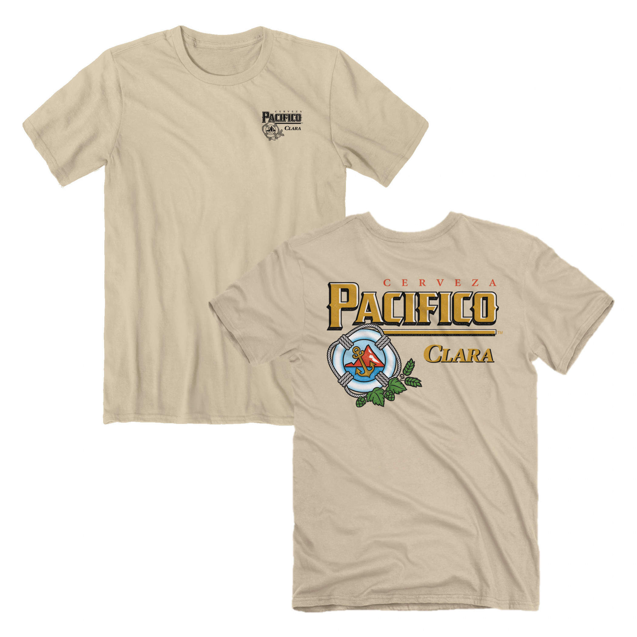 Product image 0 for Pacifico Clara Anchors Up Front and Back Print T-Shirt