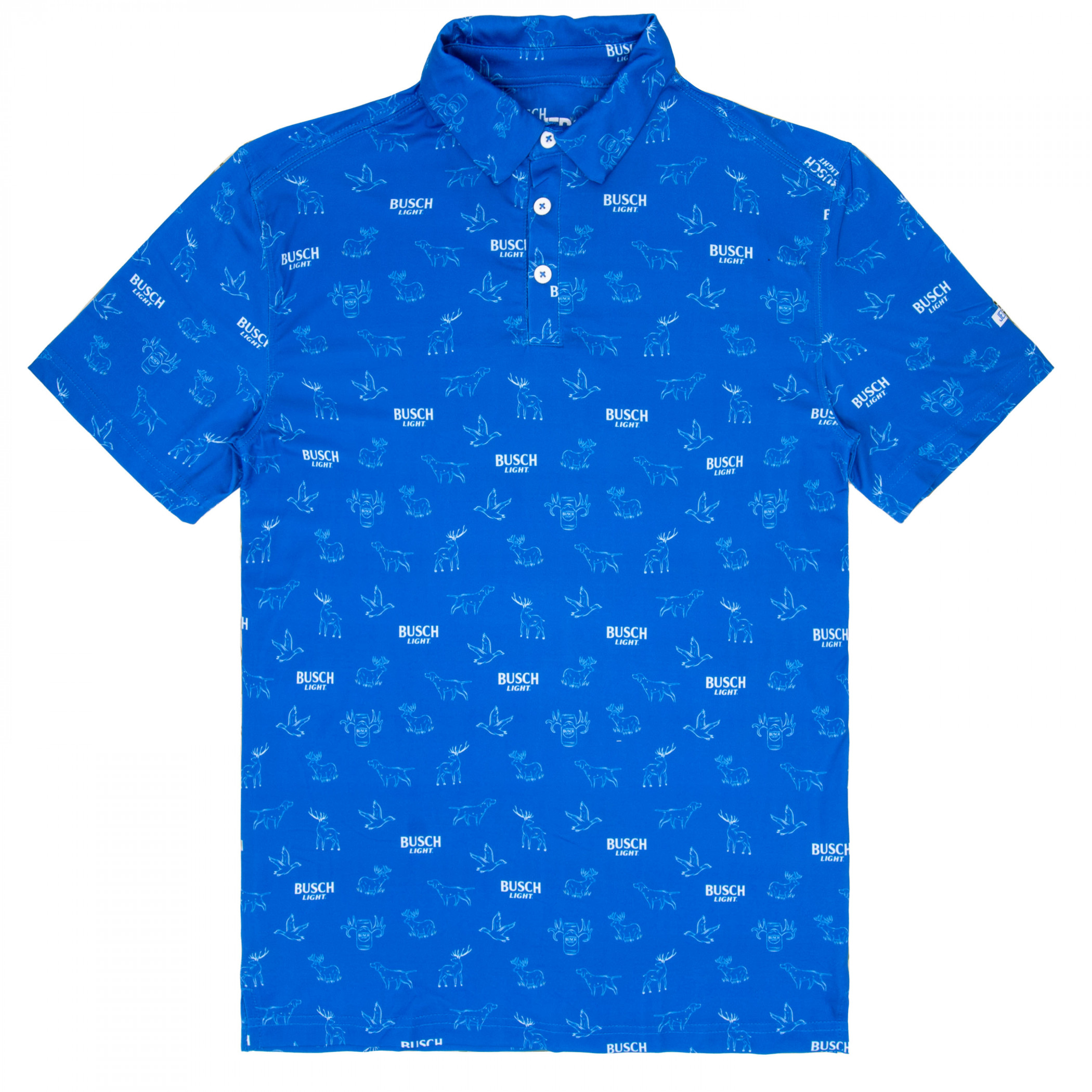 Product image 0 for Busch Light Repeating Logo Animal Polo Shirt