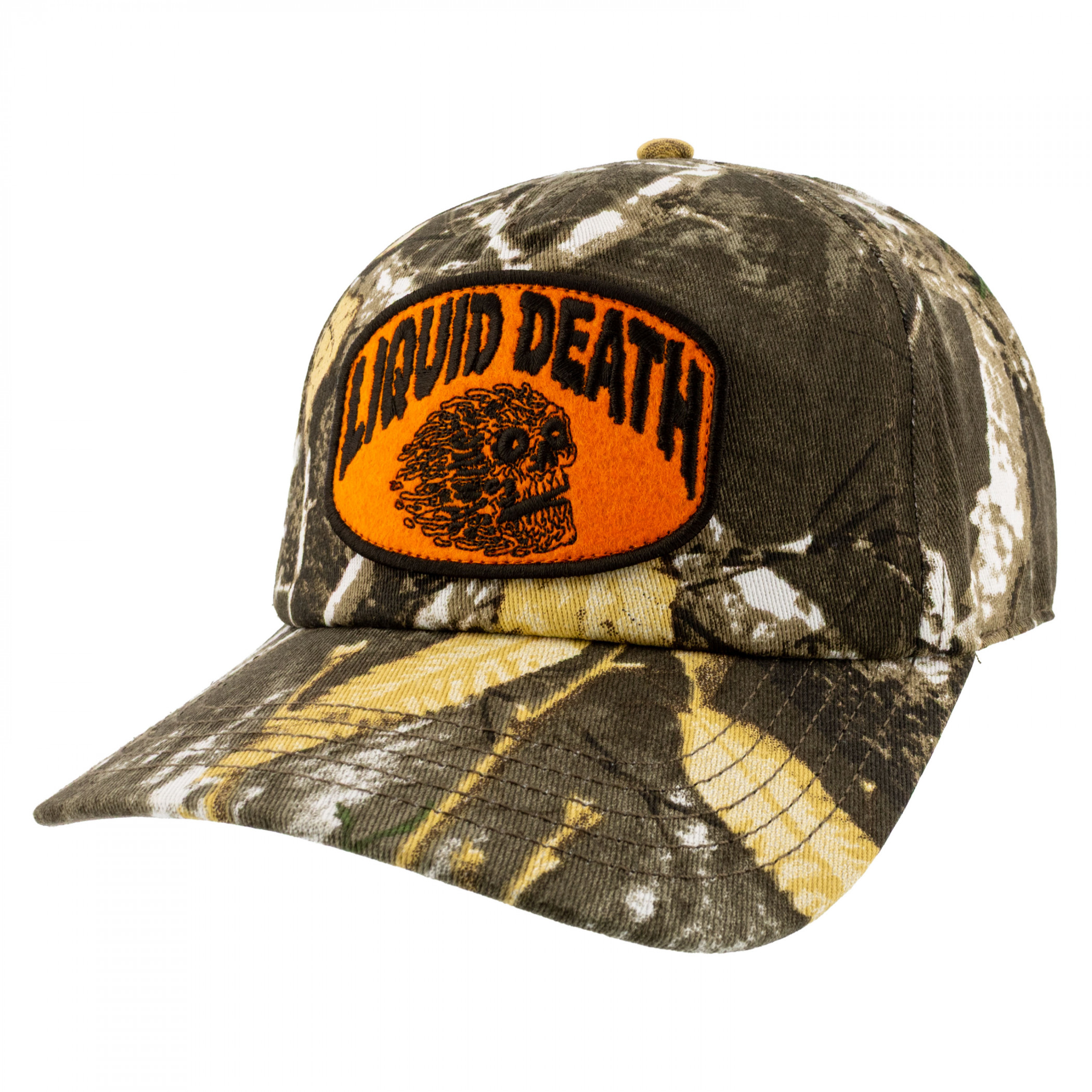 Product image 0 for Liquid Death Logo on Camo Roscoe Hat