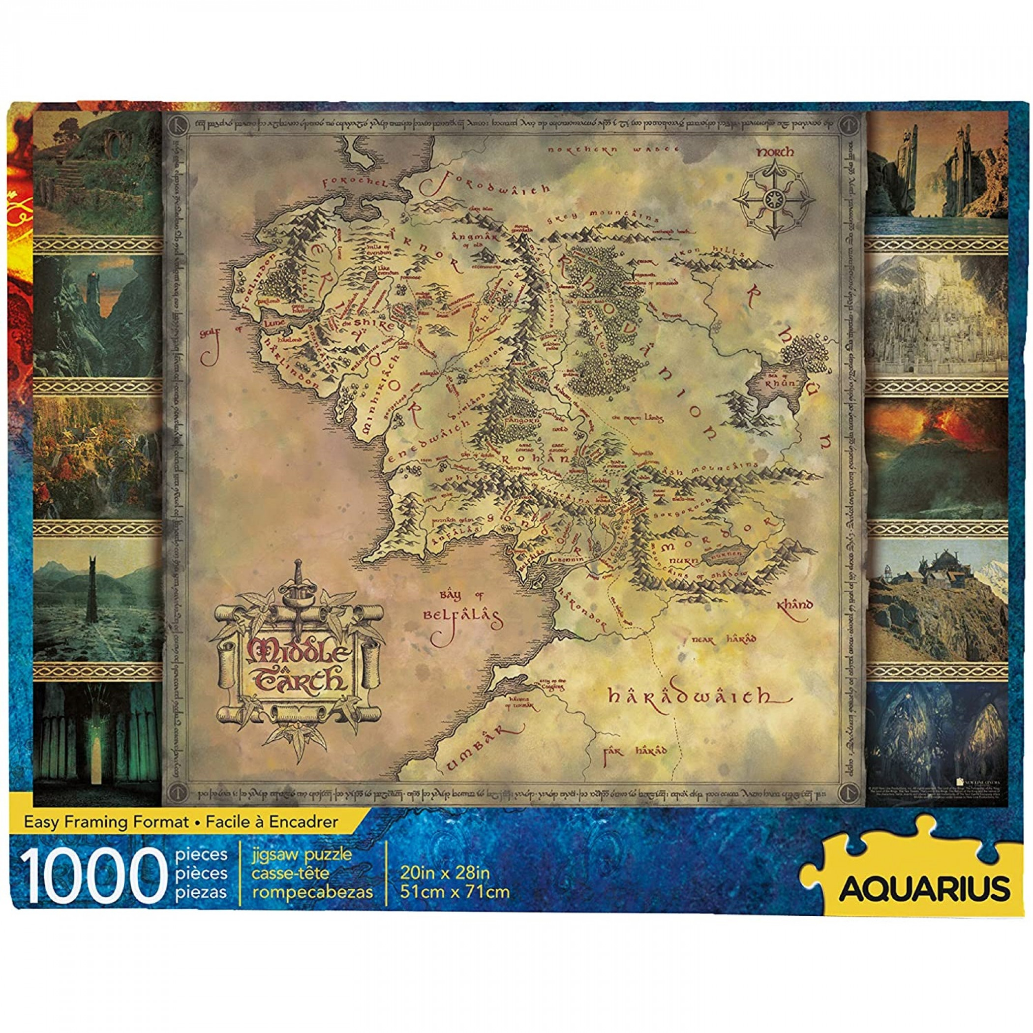 Product image 0 for Lord of the Rings Middle Earth Map 1000 Piece ...