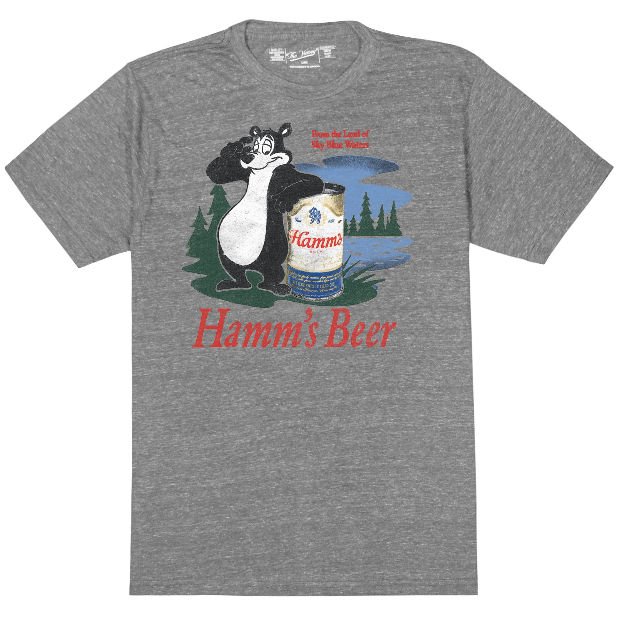 Product image 0 for Hamm's Bear Logo Heather Grey Retro Brand Men's T-Shirt
