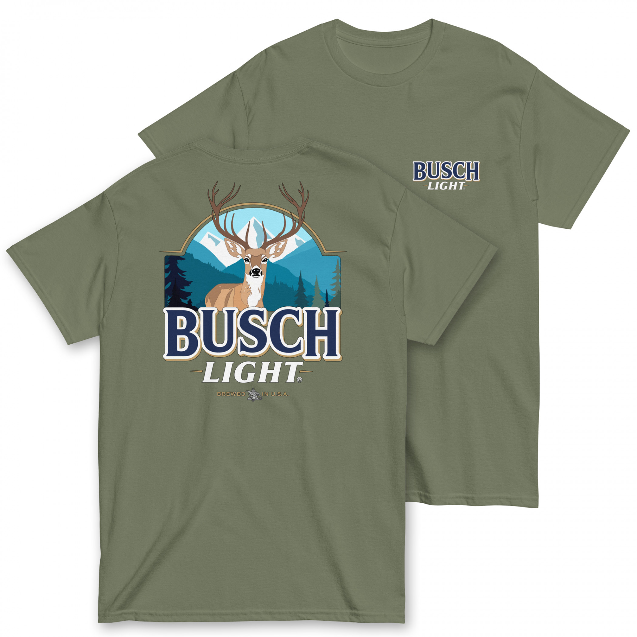 Product image 0 for Busch Light Deer Hunting Green T-Shirt
