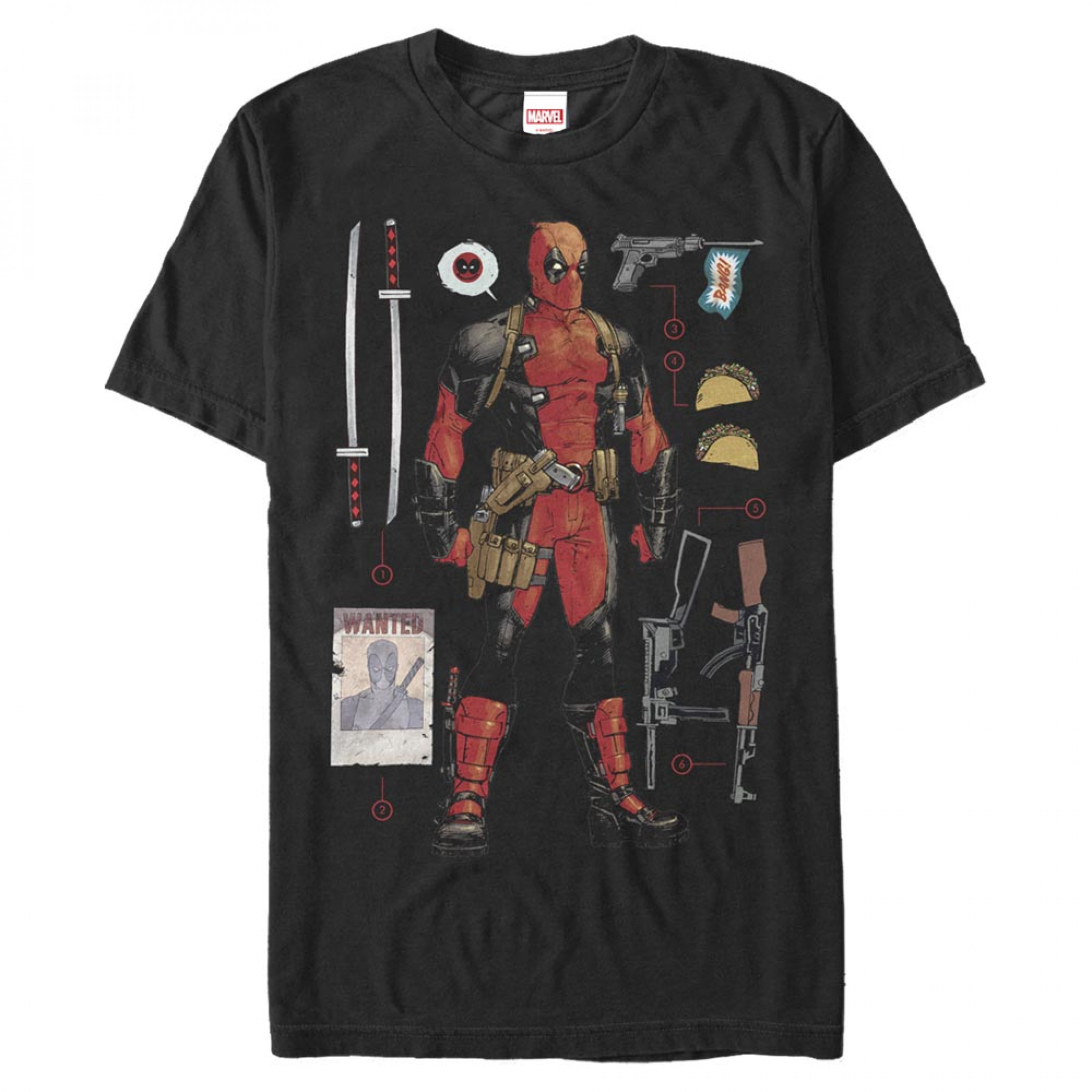 Product image 0 for Deadpool Overhead Essentials T-Shirt