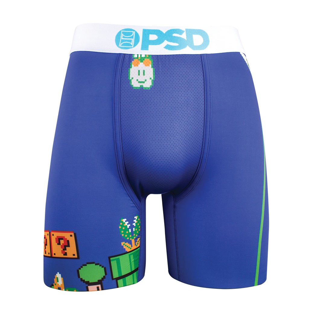 Product image 0 for Super Mario Bros. Level Blue Men's Boxer Briefs