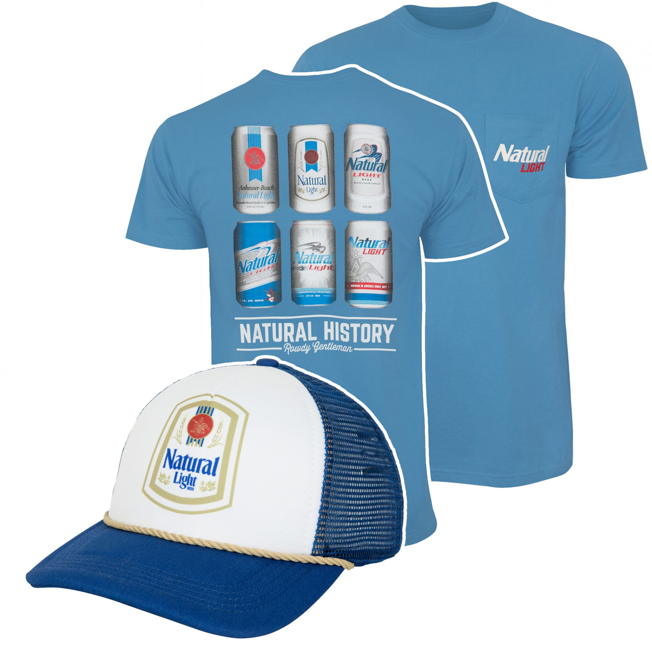 Product image 0 for Natural Light Natural History Hat and T-Shirt Bundle