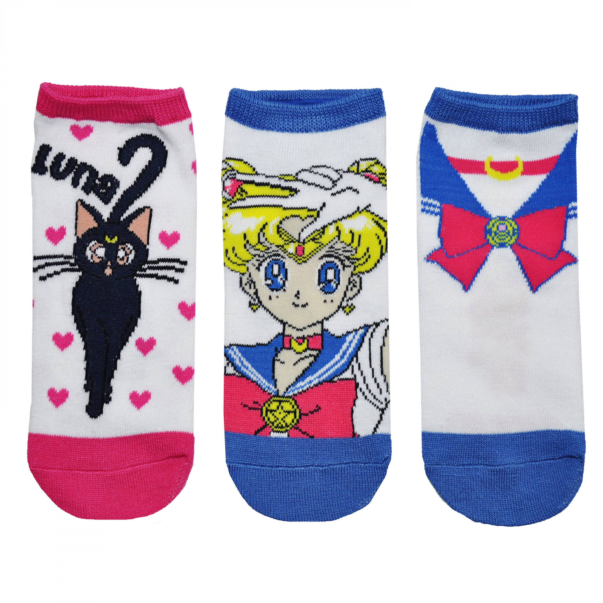 Product image 0 for Sailor Moon Luna 3-Pair Pack of Lowcut Socks