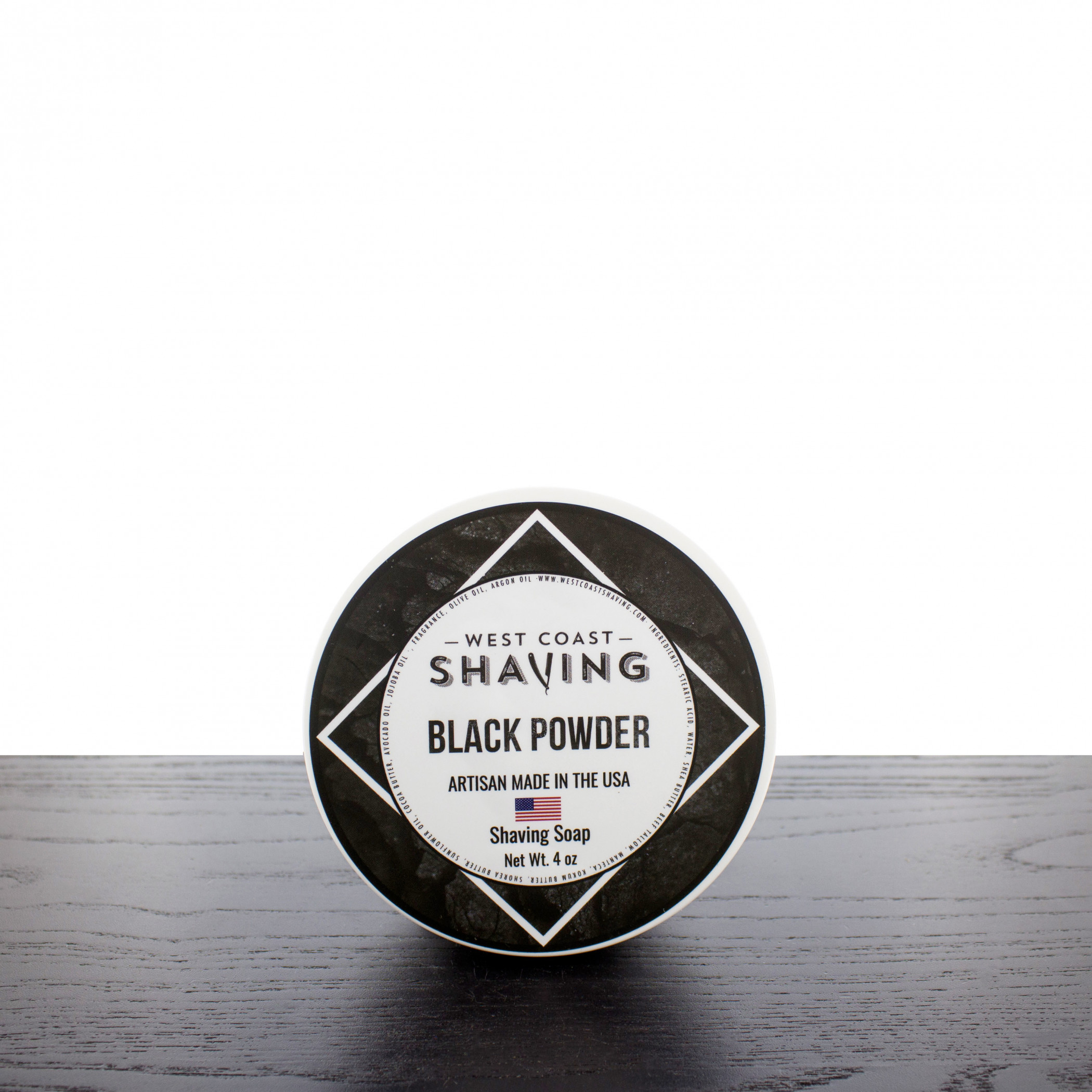 WCS Shaving Soap, Black Powder - West Coast Shaving