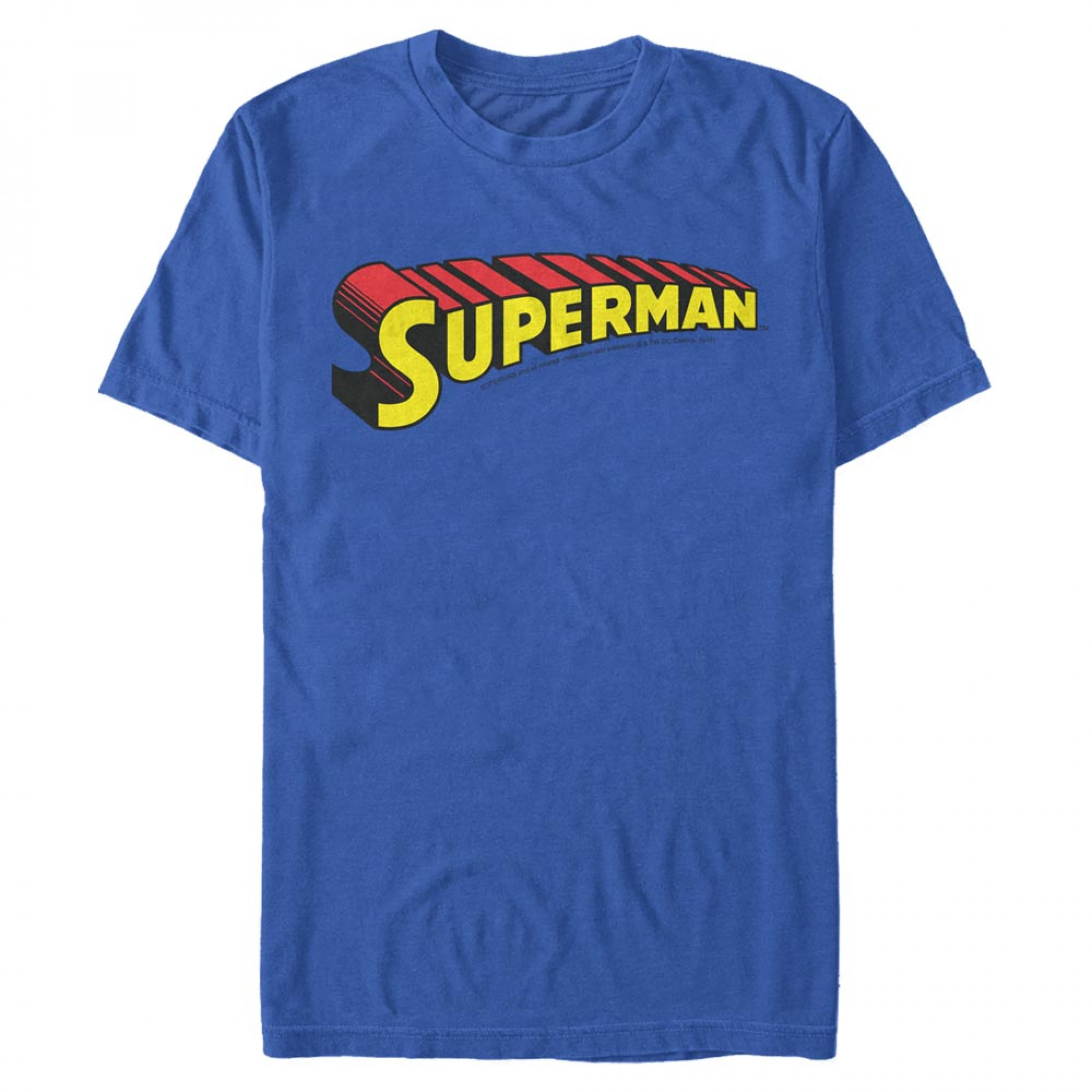 Product image 0 for Superman Title Logo Blue Colorway T-Shirt