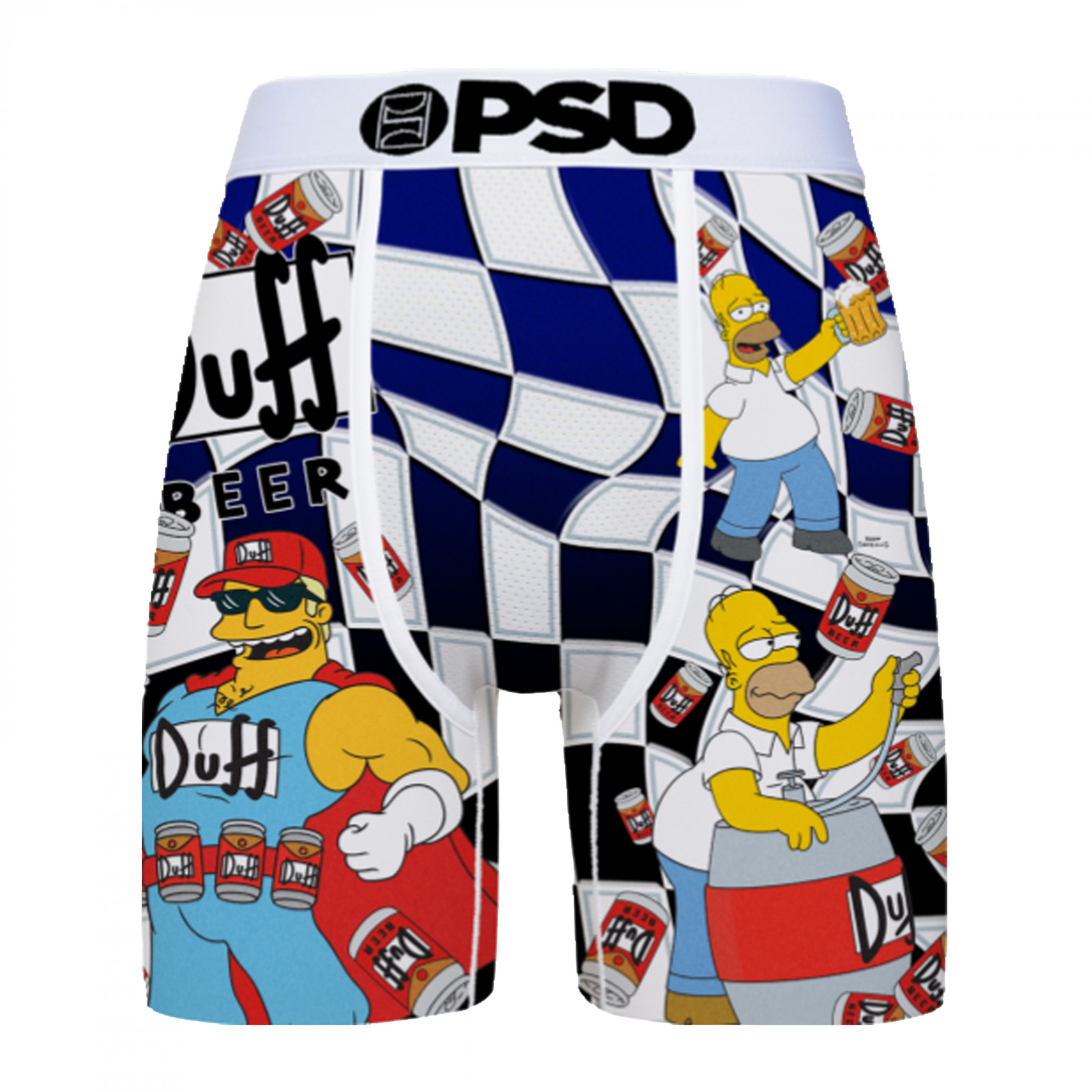 Product image 0 for The Simpsons Duff Beer Checkered PSD Boxer Briefs