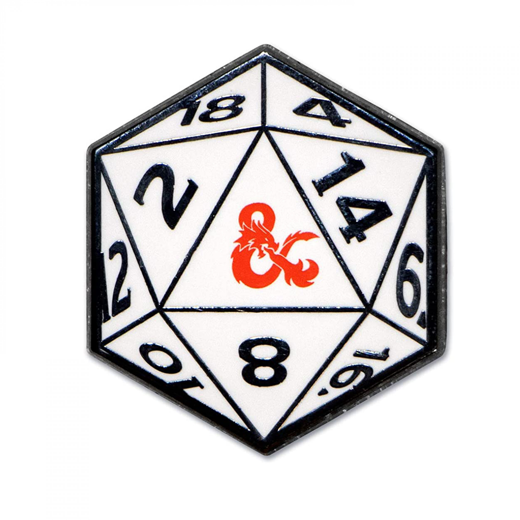 Product image 0 for Dungeons & Dragons 20 Sided Die Enamel Pin