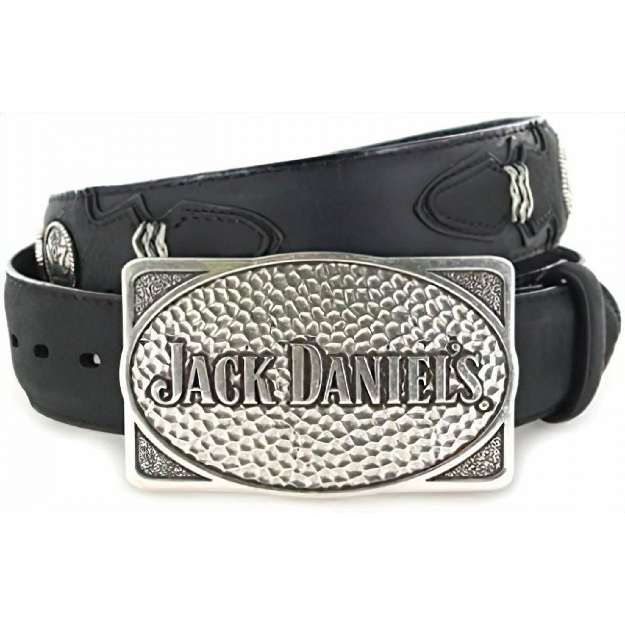 Product image 0 for Jack Daniel's Logo Hammered Silver Belt Buckle