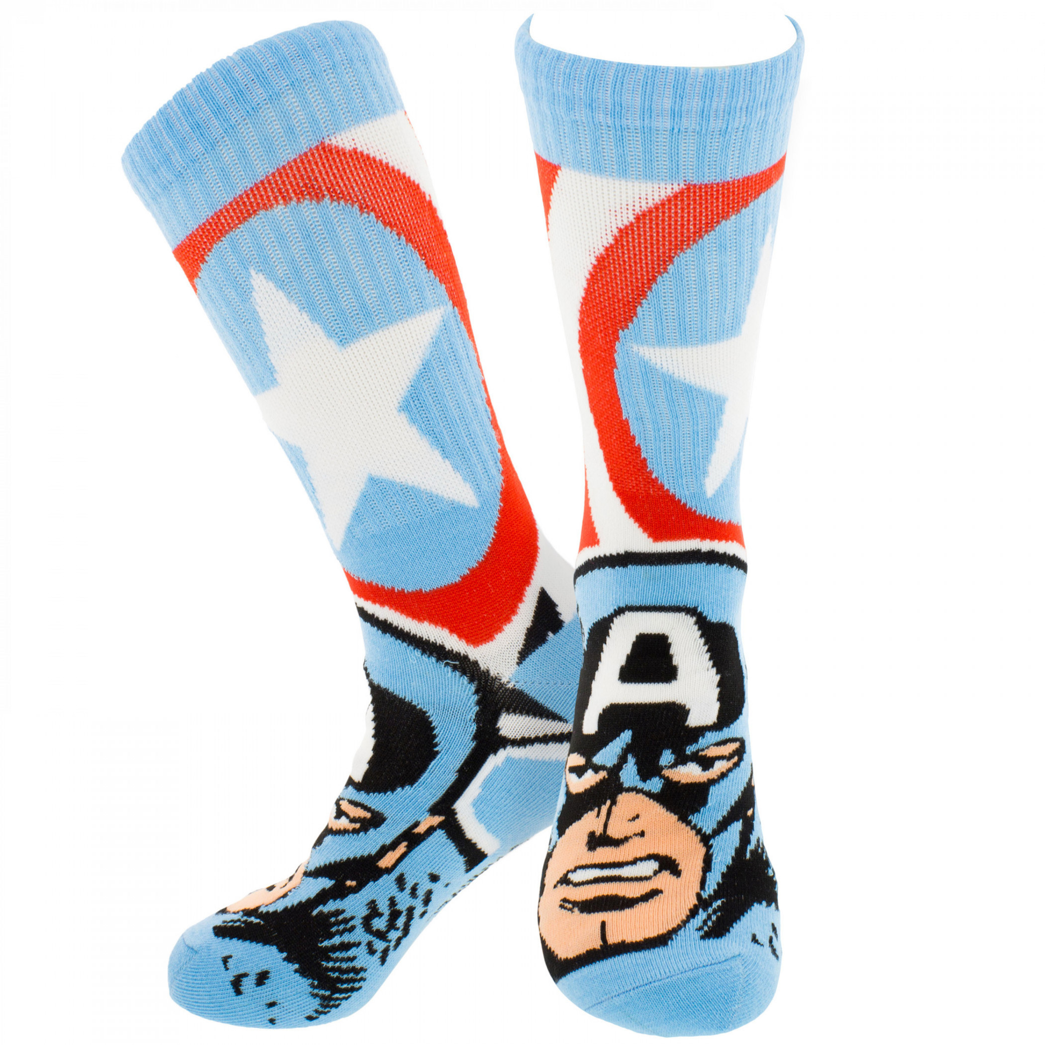 Product image 0 for Captain America Shield Emblem Crew Socks