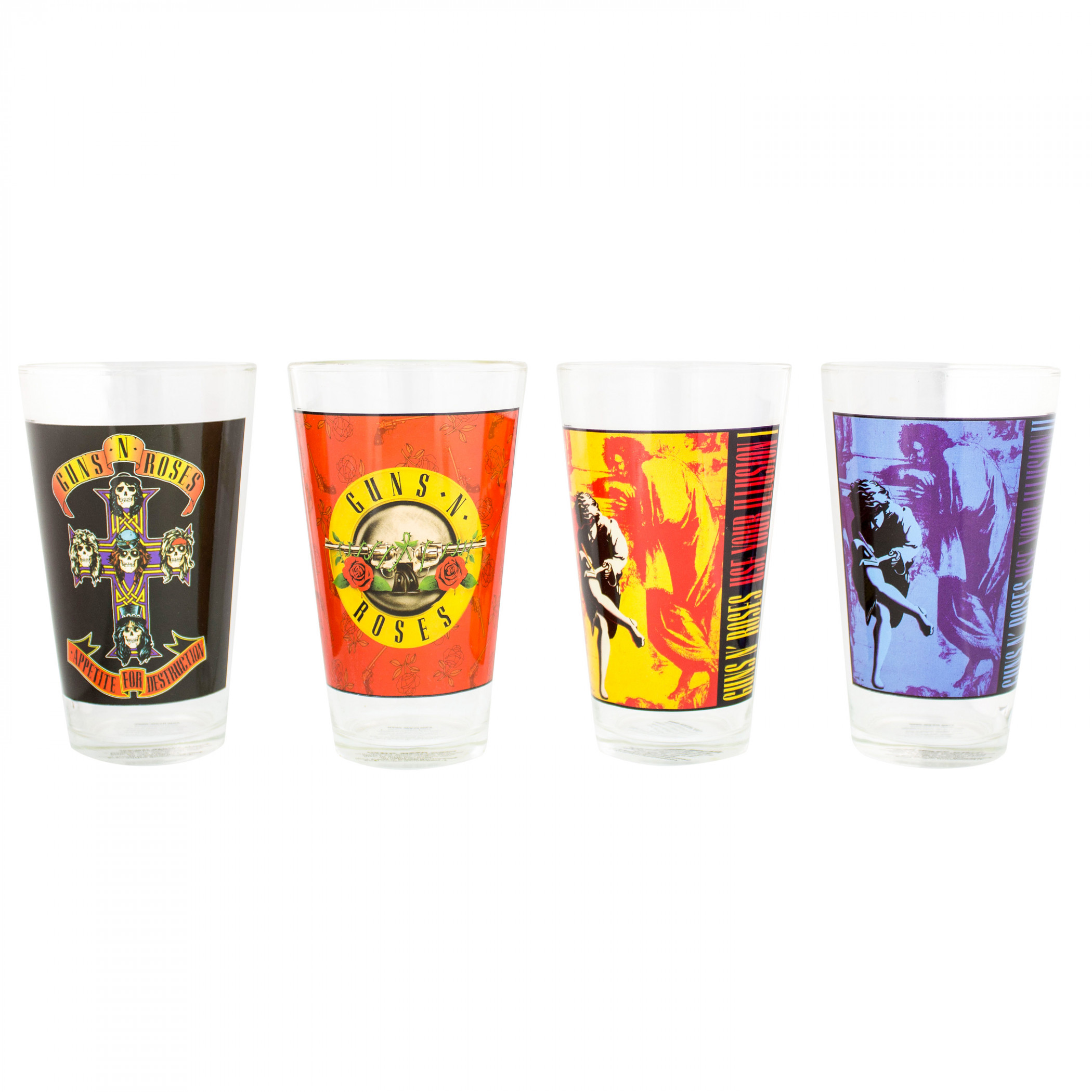 Product image 0 for Guns N' Roses Album Covers 16 oz Pint Glass 4-Pack