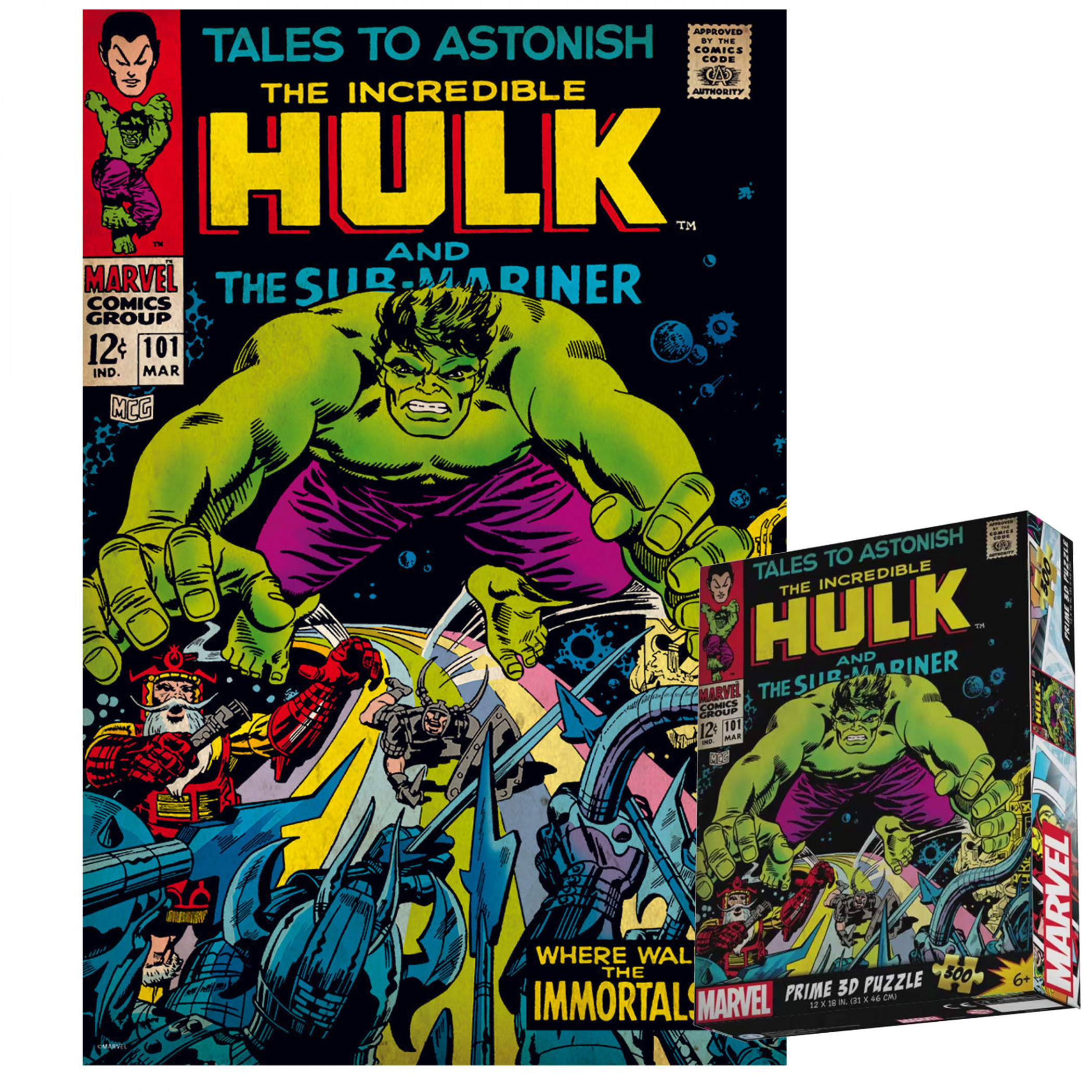 Product image 0 for The Incredible Hulk #101 3D Lenticular 300pc Jigsaw ...