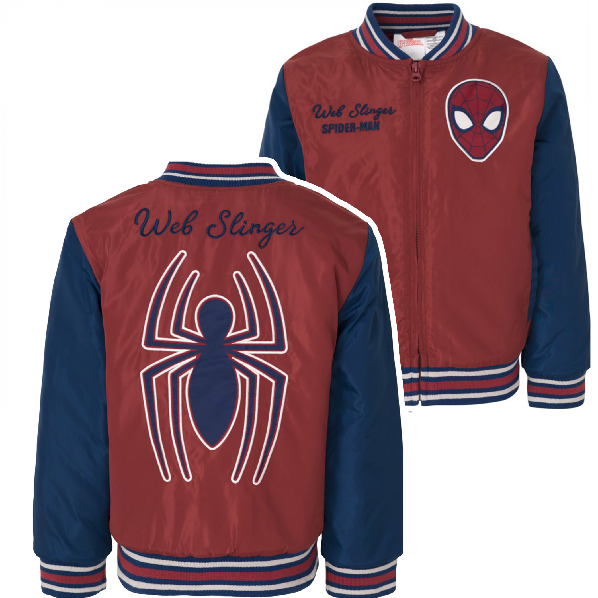 Product image 0 for Spider-Man Web Slinger Puffy Kid's Varsity Jacket