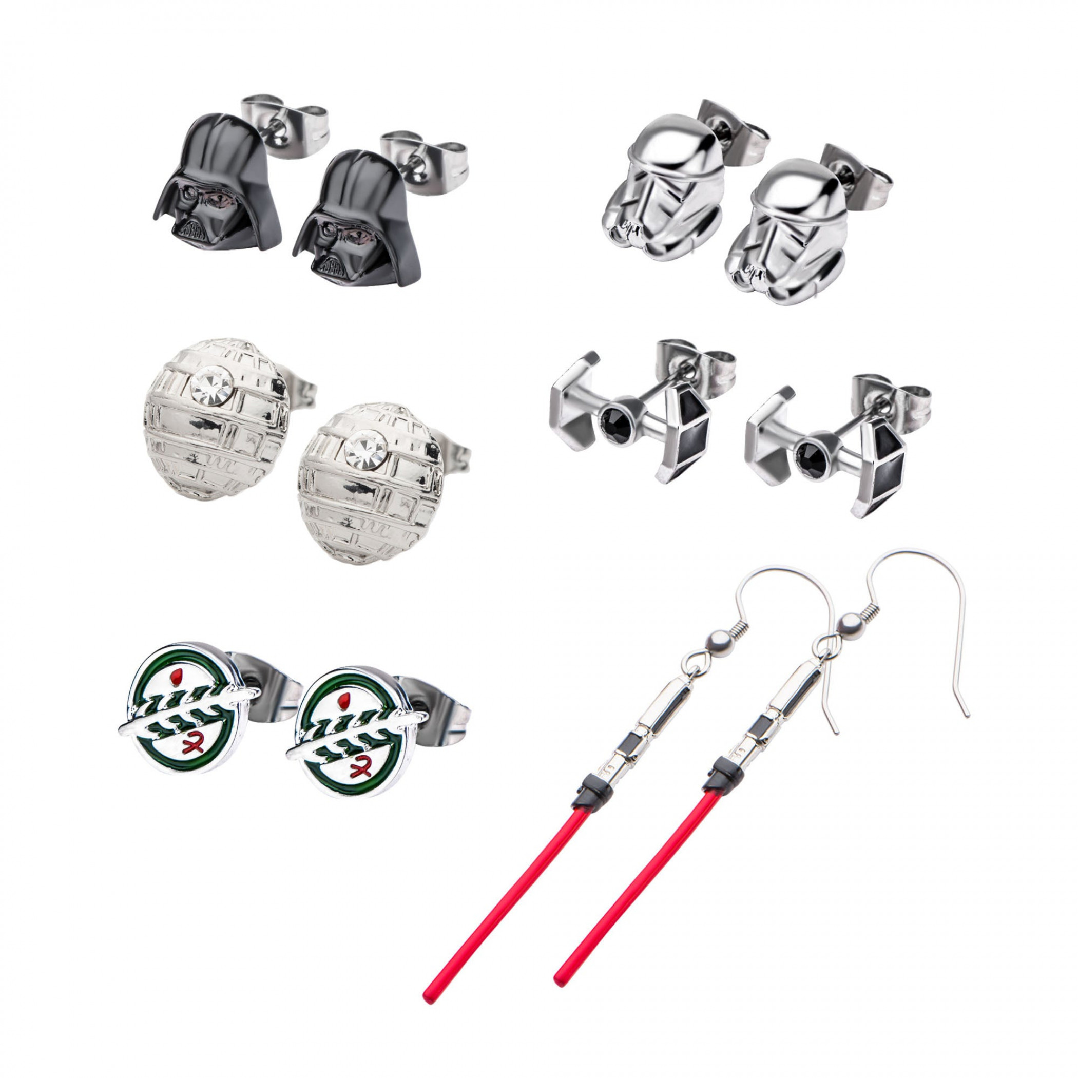 Product image 0 for Star Wars Iconic Props 6-Pair Earrings Set