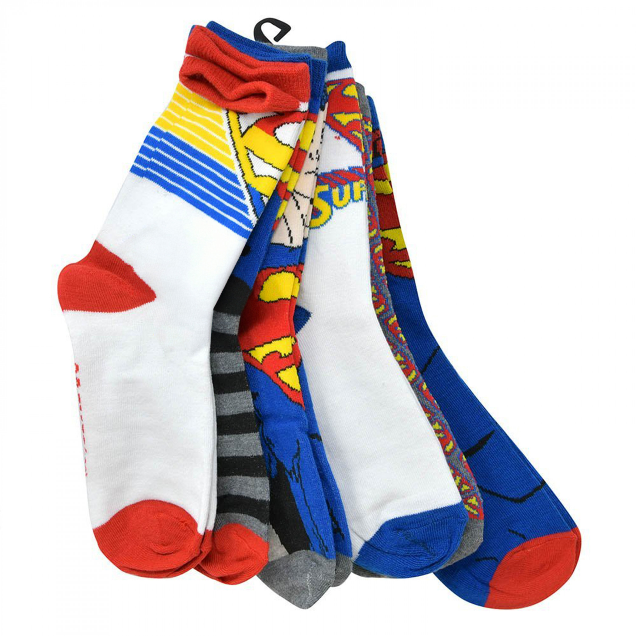 Product image 0 for Superman Emblem Men's Crew Socks 6-Pack