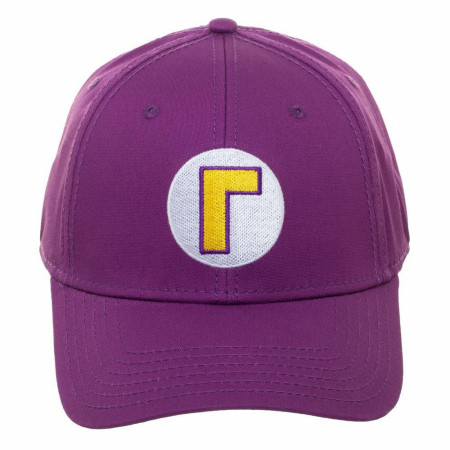 Product image 1 for Super Mario Bros. Embroidered Waluigi Flex Fit Hat