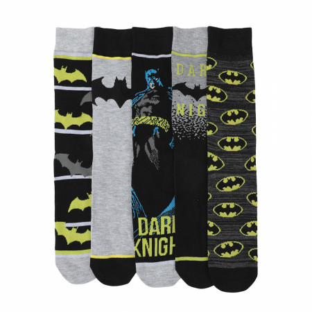Batman Dark Knight 5-Pair Pack of Crew Socks