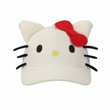 Product image 1 for Hello Kitty Corduroy Big Face Snapback Hat