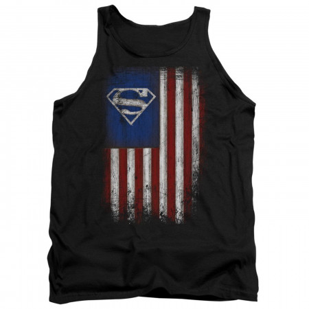 Superman Old Glory Shield Men's Tank Top