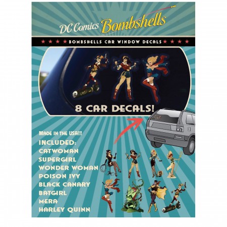 Product image 0 for DC Comics Bombshells Car Decal 8-Pack