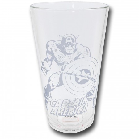 Product image 0 for Captain America Etched Print Pint Glass