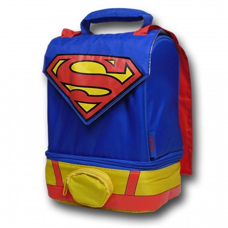 Product image 0 for Superman Dual Upright Soft Lunchbox w/Cape