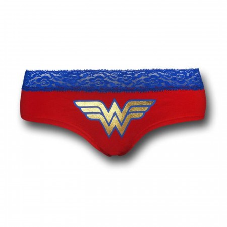 Product image 1 for Wonder Woman Women's Lace Trim Hipster Briefs