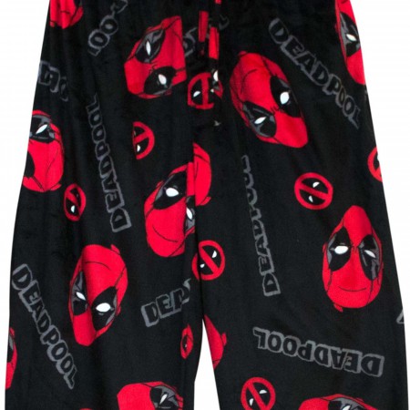 Product image 1 for Deadpool Slash & Holes Men's Fleece Pajama Pants